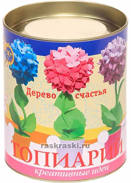 Топиарий «Гортензия» (розовая) из фоамирана — купить готовый набор